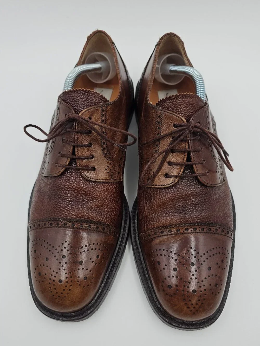 Mezlan | Shoes | Mezlan Andrew Aged Brown Cap Toe Brogue Oxford Dress ...